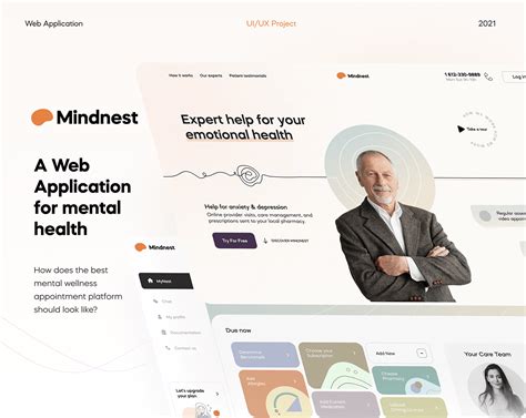 Mindnest Uiux Mental Health Platform Behance