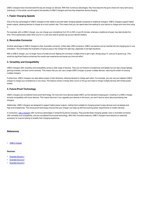 The Advantages Of Usb C Chargers In Streamlining Device Charging Pdf Docdroid