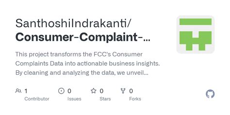 GitHub SanthoshiIndrakanti Consumer Complaint Insight Engine This Project Transforms The FCC