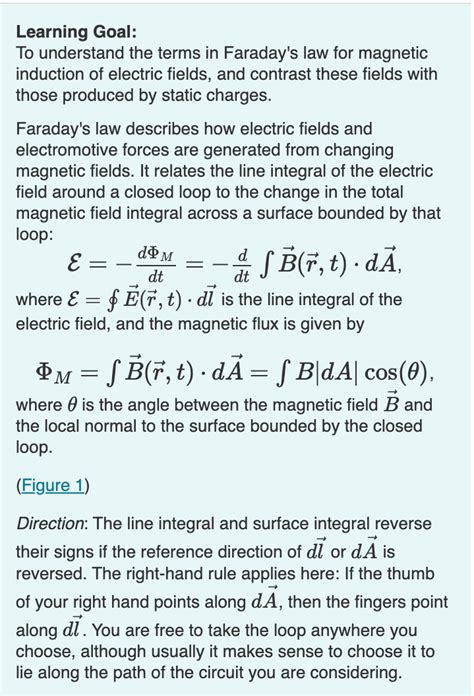 learning goal to understand the terms in faraday s