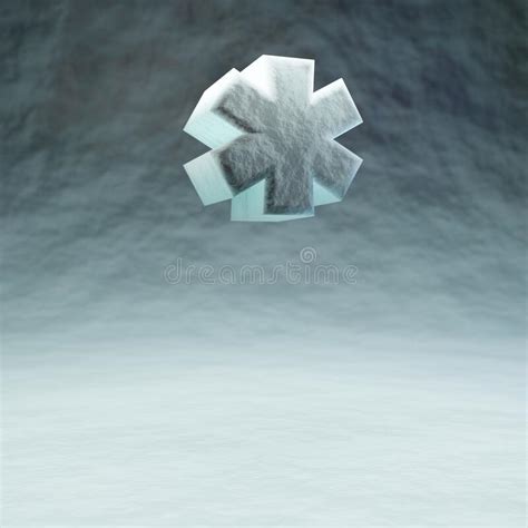 micro asterisk symbol 3d rendered microscopic font stock illustration