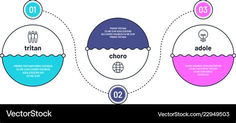 Process Chart 3 Step Infographic Elements Vector Image