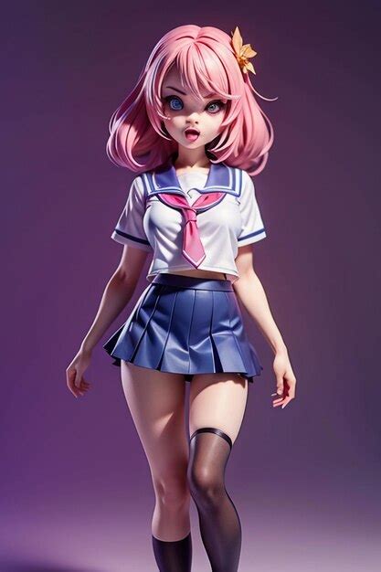 Premium Photo Cartoon Shaped Characters Young And Beautiful Girl