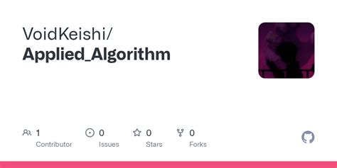 github voidkeishi applied algorithm