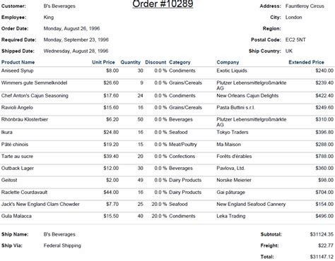 code on time sample applications order form report multi level