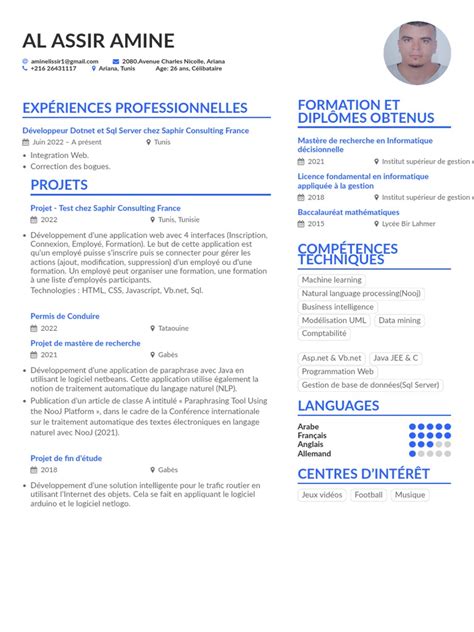 Développeur Dotnet And Sql à Tunis Pdf Internet Internet Et Web