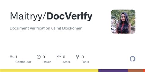 GitHub Maitryy DocVerify Document Verification Using Blockchain
