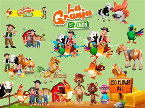 Kit Digital La Granja De Don Zenón Scrapbook 200 Immégenes Png Etsy