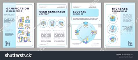 Gamification Marketing Blue Gradient Brochure Template Stock Vector Royalty Free 2268737493