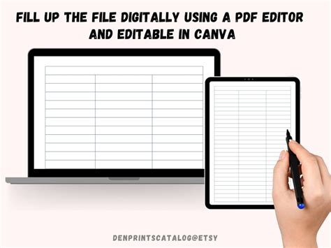 3 Blank Columns Chart Text Input Print And Write Printable Digital