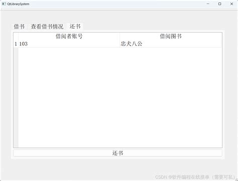 C实现图书管理系统（qt C Gui界面版）qt图书管理系统源代码 Csdn博客