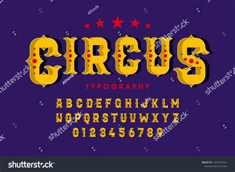 Retro Style Circus Font Alphabet Letters Stock Vector Royalty Free 1397755541 Shutterstock
