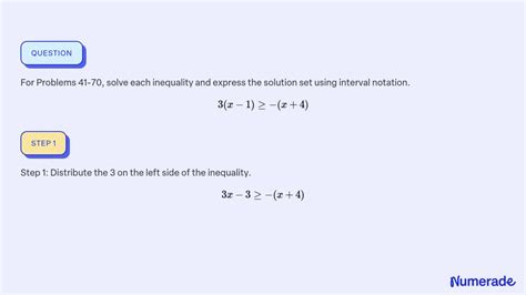 solved for problems 41 70 solve each inequality and express the