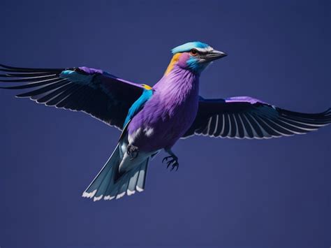 Premium Photo Realistic Beautiful Lilac Breasted Roller Bird Flying