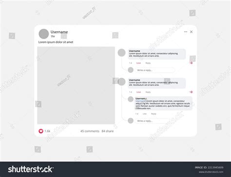 Mobile App Mockup Comment Vector Illustration Stock Vector Royalty Free 2213945609 Shutterstock