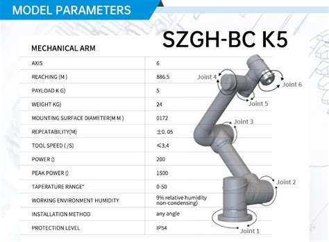 robot cobot modularization collaborative robot 5kg rotor arm rotary