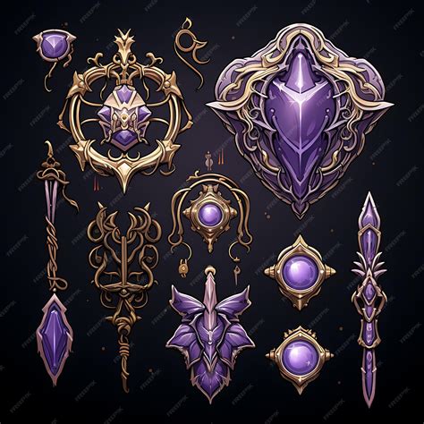 Premium Ai Image Set Of Cape Arcane Item Hand Drawn Design Mantelet Arcane Power Ite 2d Asset