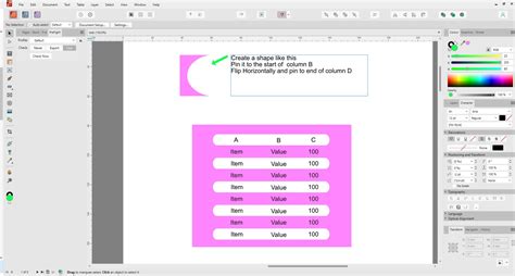 Rounded Corners On Every Other Table Row Affinity On Desktop