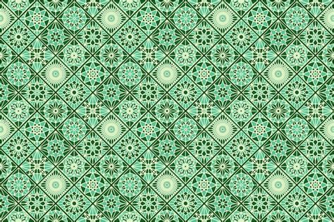 Premium Photo Green Tiles Patchwork