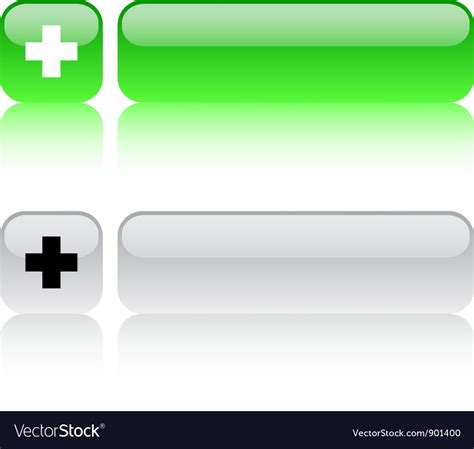 Plus Square Button Royalty Free Vector Image VectorStock