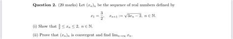Solved Real Analysis ﻿let Xnn ﻿be The Sequence Of Real
