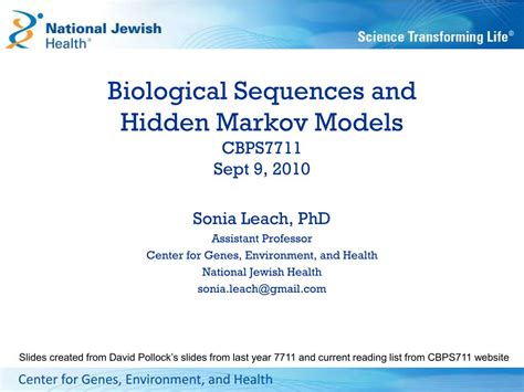 ppt biological sequences and hidden markov models cbps7711 sept 9