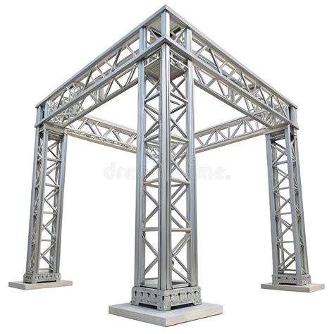 Steel Truss Beam Structure On White Background Stock Illustration Illustration Of Strong