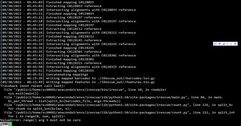 ValueError Range Arg Must Not Be Zero Issue Bodegalab Irescue GitHub