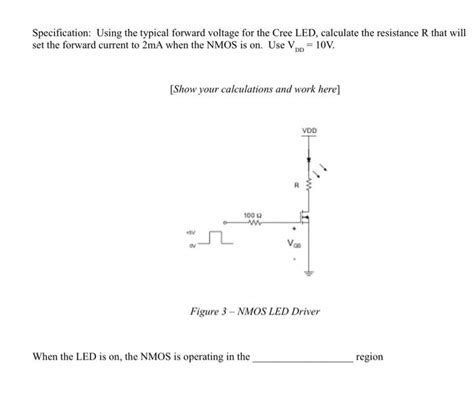 Solved Specification Using The Typical Forward Voltage For Chegg Com