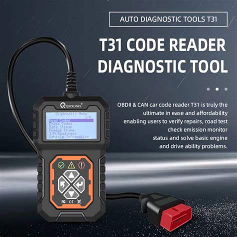 2023 Quicklynks T31 Car Full OBD2/EOBD Diagnostic Tools Auto Professional Code Reader OBD2 ...