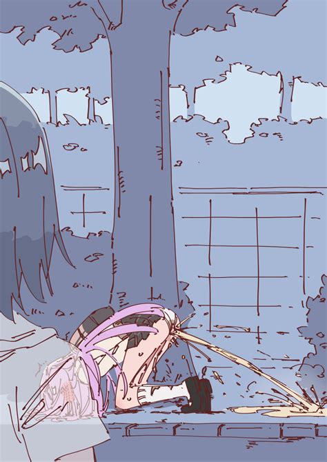 Rule 34 Absurdres Backpack Bag Bent Over Blue Hair Blush Blush