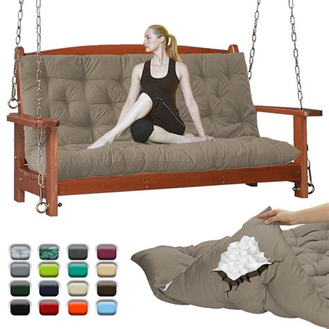 Outdoor Swing Cushions 60” Porch Swing Cushions Thicken 4 Anti