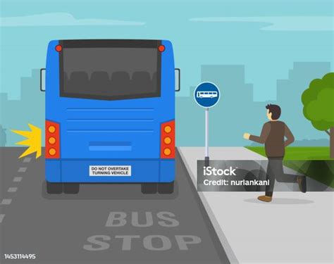 젊은 남성 캐릭터가 시내 버스를 쫓고 있다 버스 정류장에서 승객의 뒷모습 거리에 대한 스톡 벡터 아트 및 기타 이미지 거리 교통 교통수단 Istock