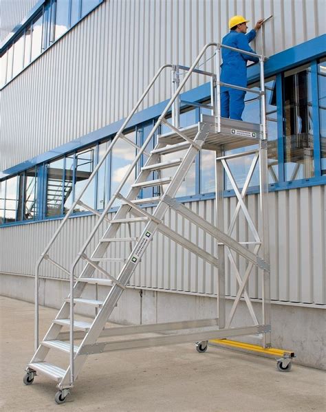 Escaleras Y Plataformas Temporales Escalera Móvil Con Plataforma