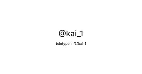 Kai1 — Teletype