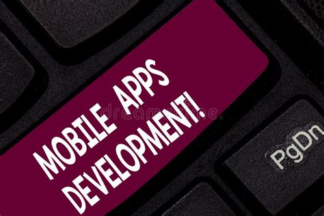 Conceptual Hand Writing Showing Mobile Apps Development Business Photo Showcasing Process Of