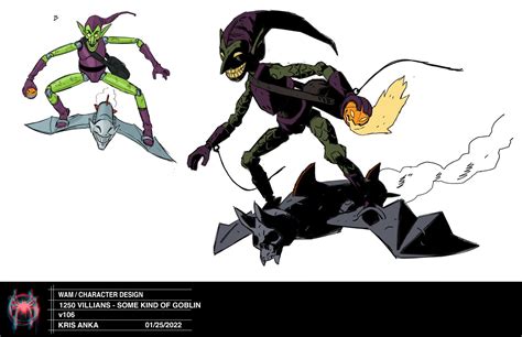 Across The Spider Verse Green Goblin Concept Art By Kristaferanka R