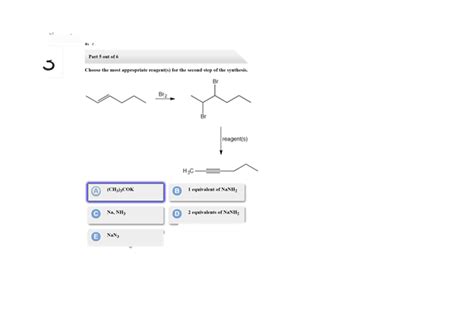 Solved 3 Parts out of Choose the most appropriate reagents) | Chegg.com
