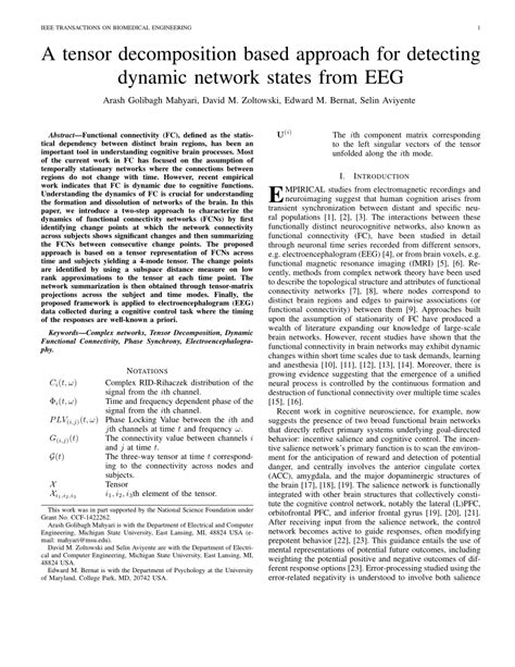 Pdf A Tensor Decomposition Based Approach For Detecting Dynamic Network States From Eeg
