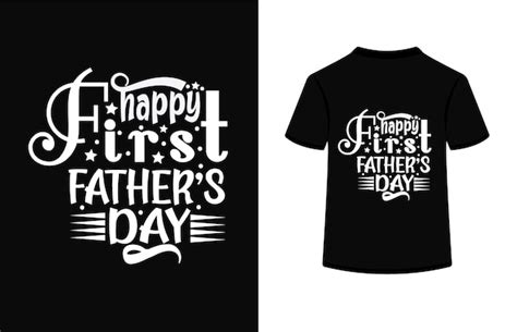 Premium Vector | Happy first father's day typography vector ...