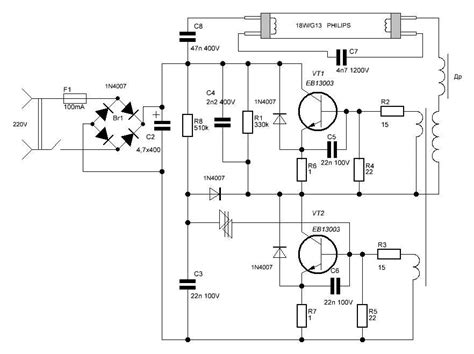 Electronic Ballast Circuit Diagram Ge Electronic Ballast T8 2 Lamp 48