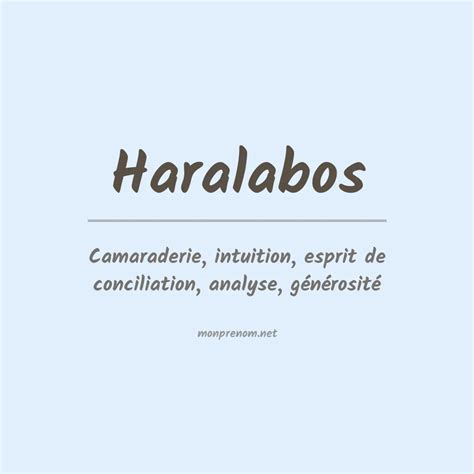 Signification Du Prénom Haralabos