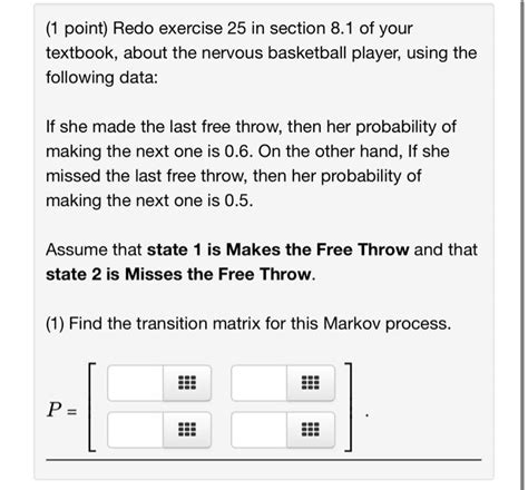 Solved 1 Point Redo Exercise 22 In Section 81 Of Your