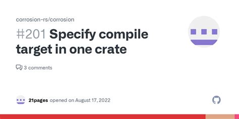 specify compile target in one crate · issue 201 · corrosion rs