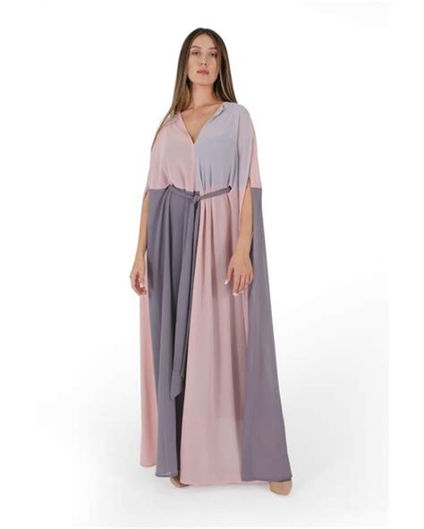 baruni cotton baruni barbra maxi kaftan in purple lyst uk