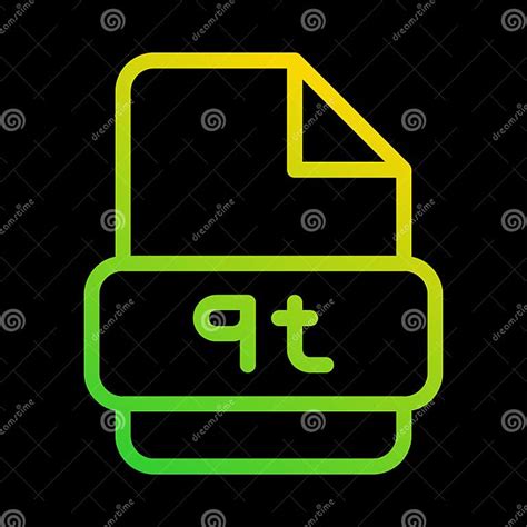 Qt File Type Icon Document Format Extension With An Outline