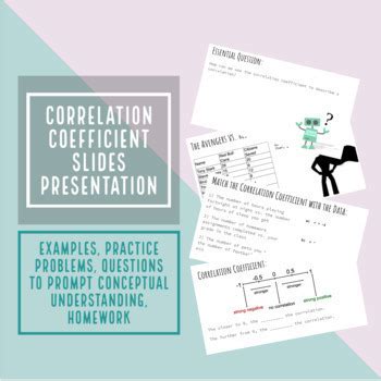 Correlation Coefficient Lesson Slideshow Presentation By MathMaster