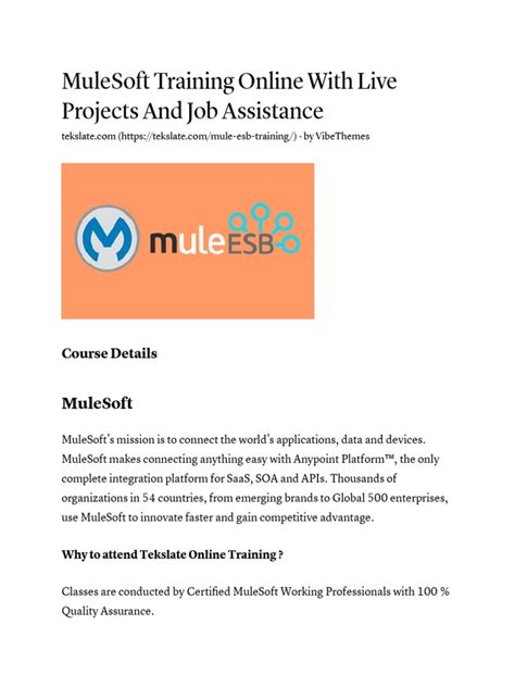 Mulesoft Training Pdf Service Oriented Architecture Software
