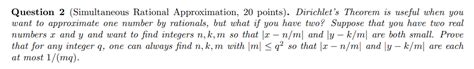Question Simultaneous Rational Approximation Chegg