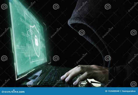 Digital Data Security System And Protection Anonymous Hacker Try To